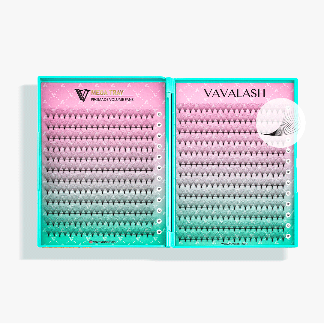12D Promade Mega Volume Fans – 500 Fans Lashbook | VAVALASH