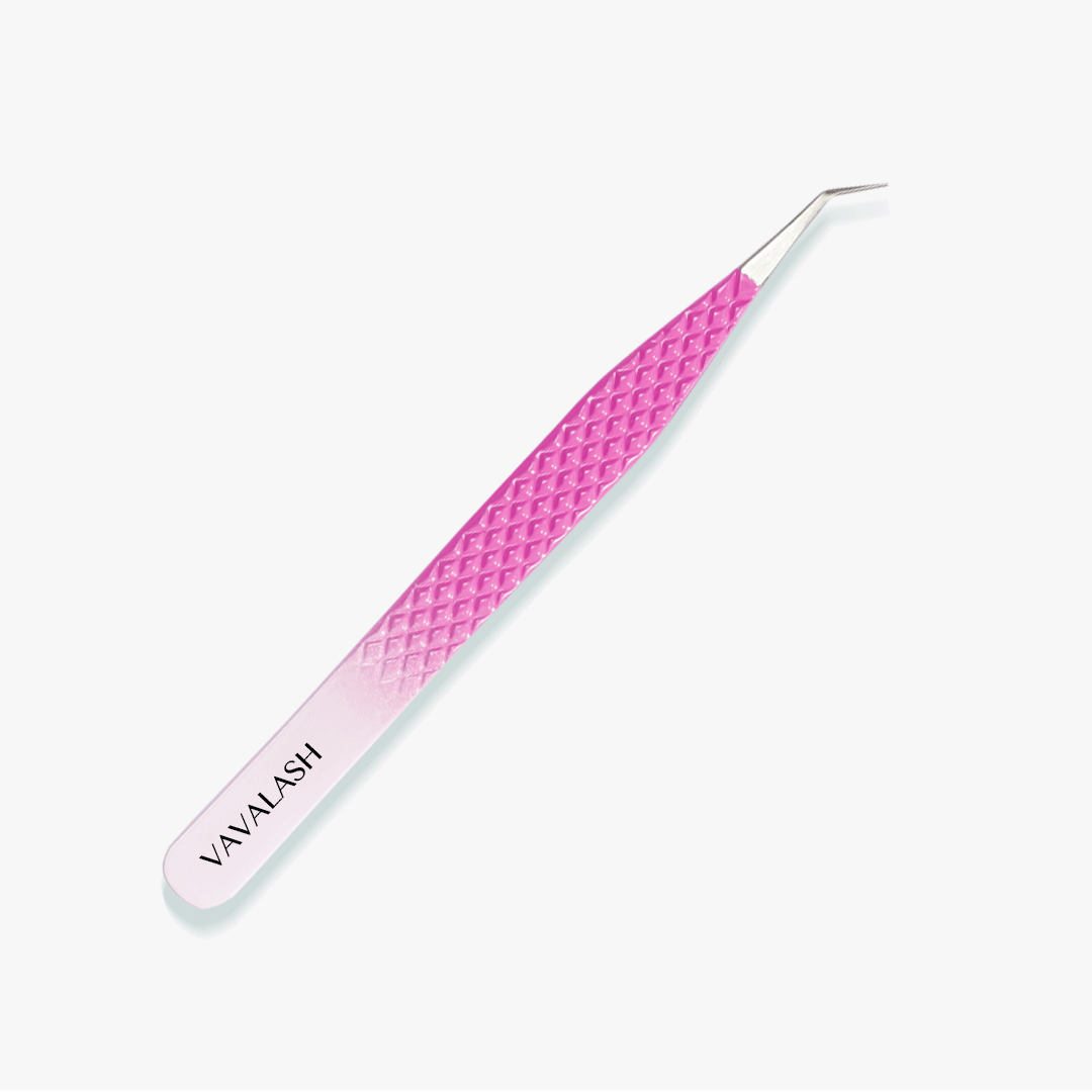 VJ-04 Ombre Pink-White Professional Eyelash Extensions Tweezer SC ...